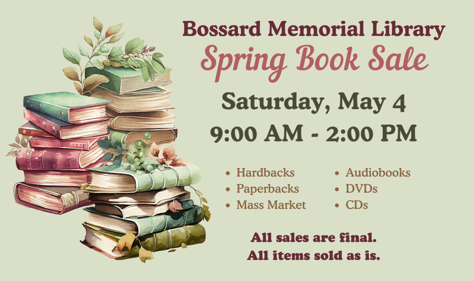Book Sale | Bossard Memorial Library